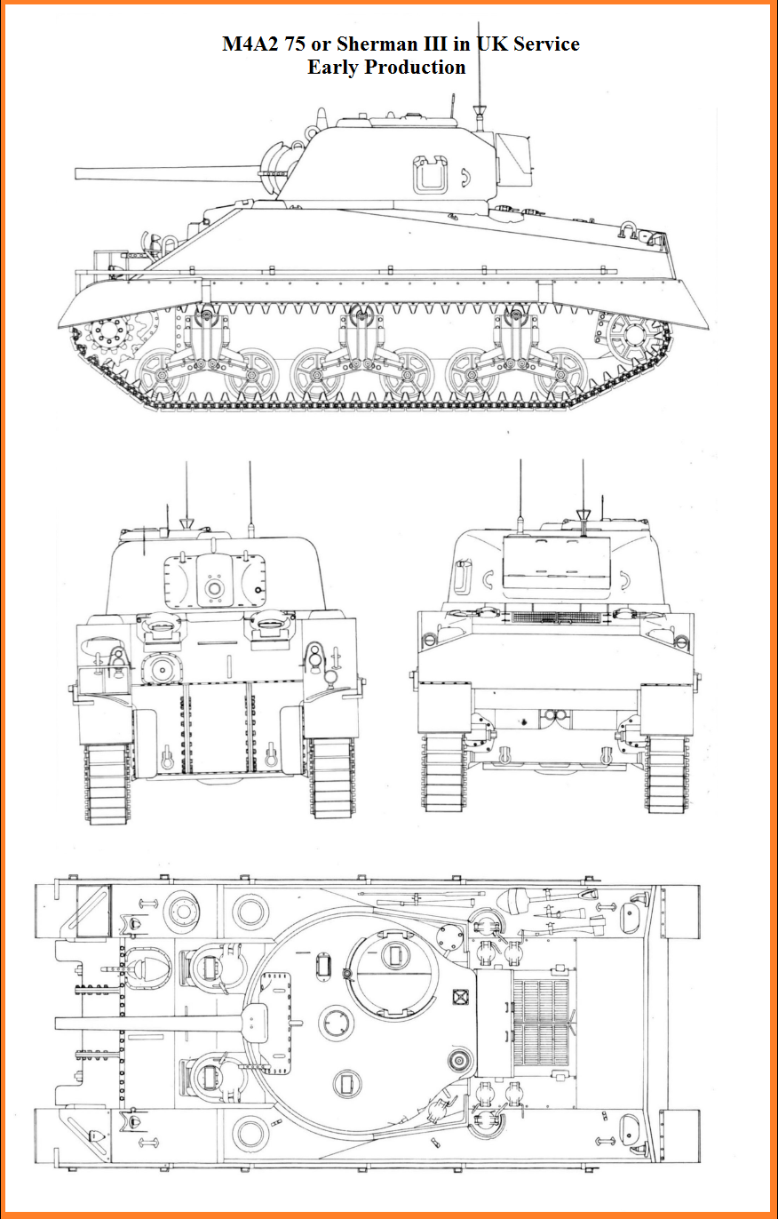 The Sherman M4A2 Medium Tank Major Sherman Model Rarely Used By The US