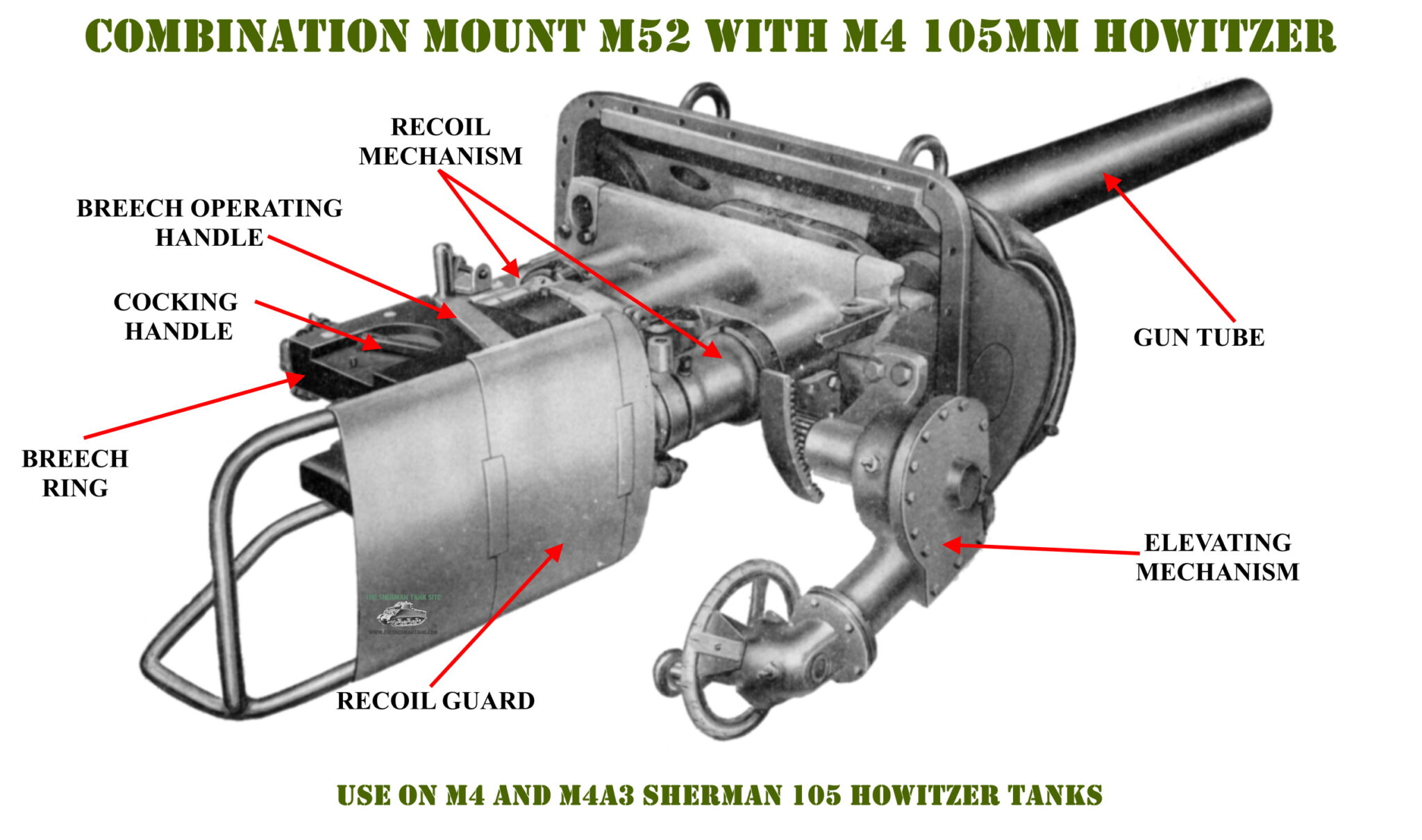 105 mm M4 Howitzer Information Page | The Sherman Tank Site